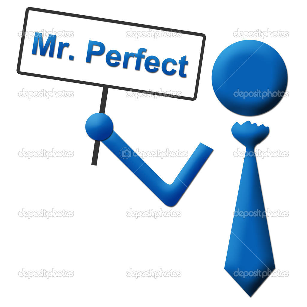 Mr Perfect Signboard Blue Stock Photo by ©ileezhun 43537073