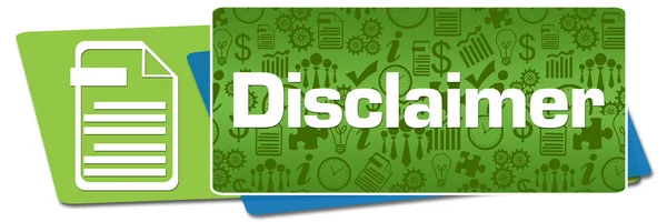 Disclaimer Text Written Green Background Stock Photo by ©ileezhun 475734928