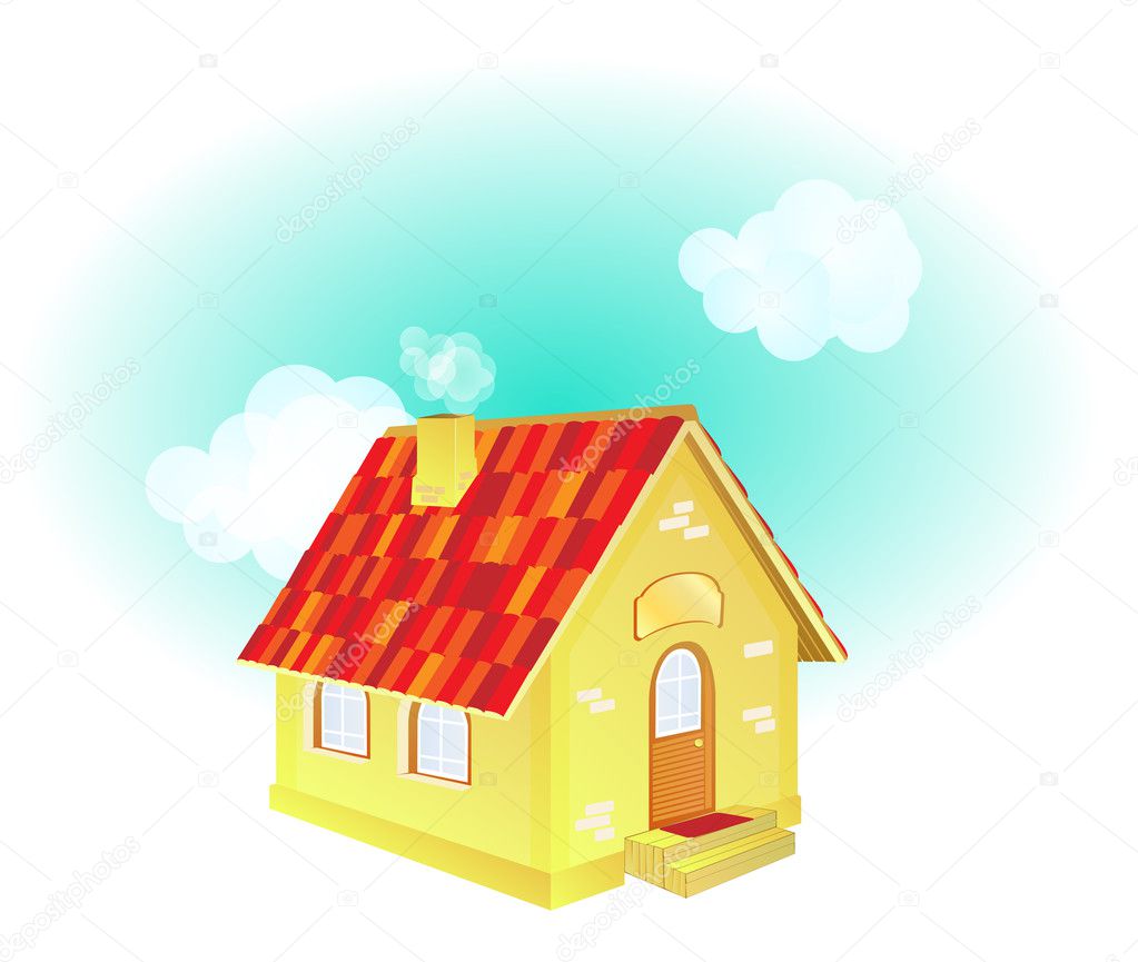 Cartoon Spanish Country House