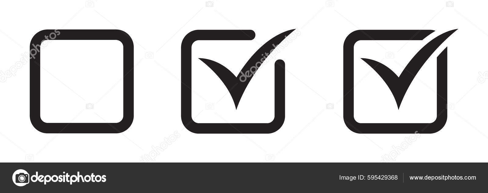 Checkbox Set Blank Checked Checkbox Vector Icon Stock Vector Image by ©DMVector #595429368