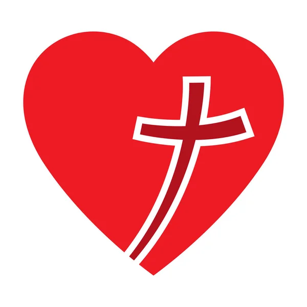 Heart With Cross Inside Clipart
