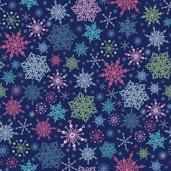 Snowflake Texture Seamless Pattern Background Stock Vector Image by ...