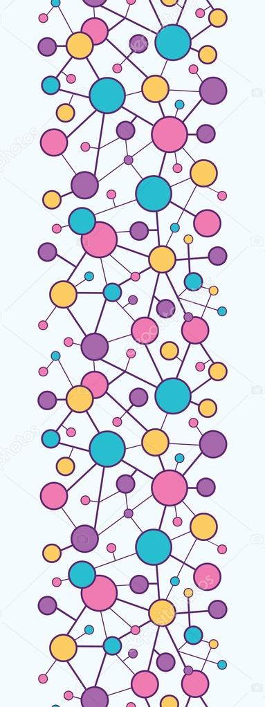 Molecular Structure Vertical Seamless Pattern border — Stock Vector ...