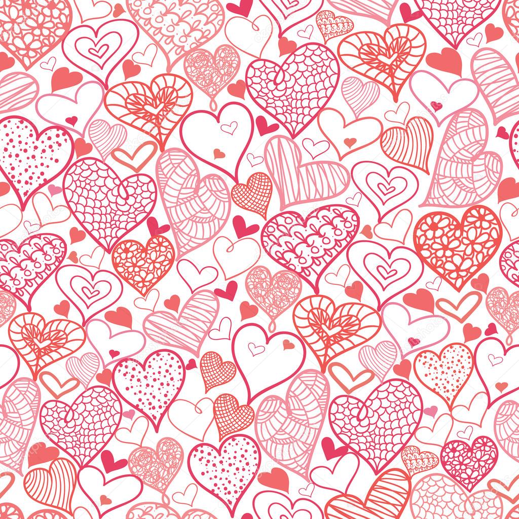 Valentine's Day Hearts Seamless Pattern Background — Stock Vector ... Valentine's Day Hearts Seamless Pattern Background — Stock Vector ...