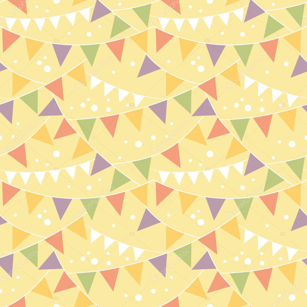 Party Decorations Bunting Seamless Pattern Background — Stock Vector ...