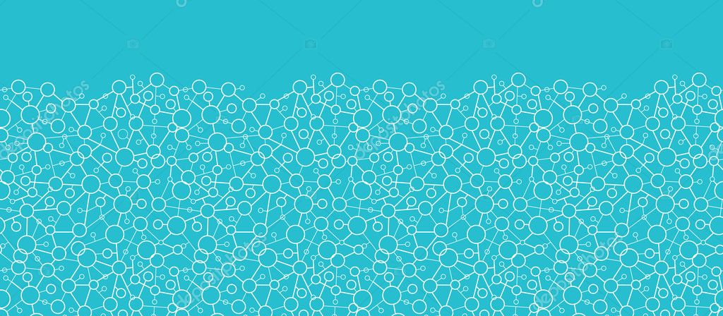 Molecular Structure Horizontal Seamless Pattern border — Stock Vector ...