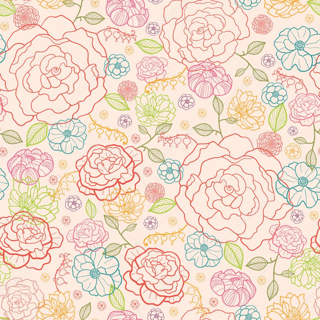 Pink roses seamless pattern background — Stock Vector © OksanciaArt ...