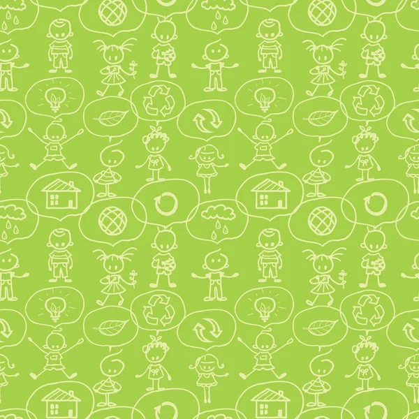 Children thinking seamless pattern background Stock Vector Image by ...