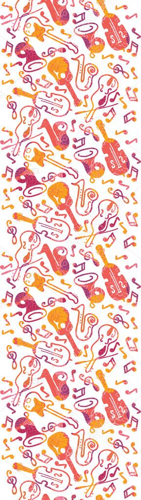 Colorful musical instruments seamless pattern background — Stock Vector ...