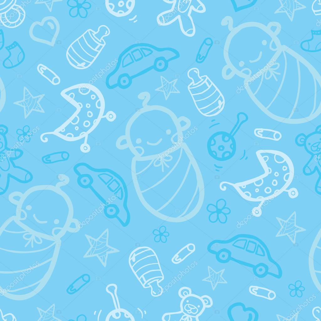 Bebé niño azul transparente de fondo — Vector de stock #18534031 ...