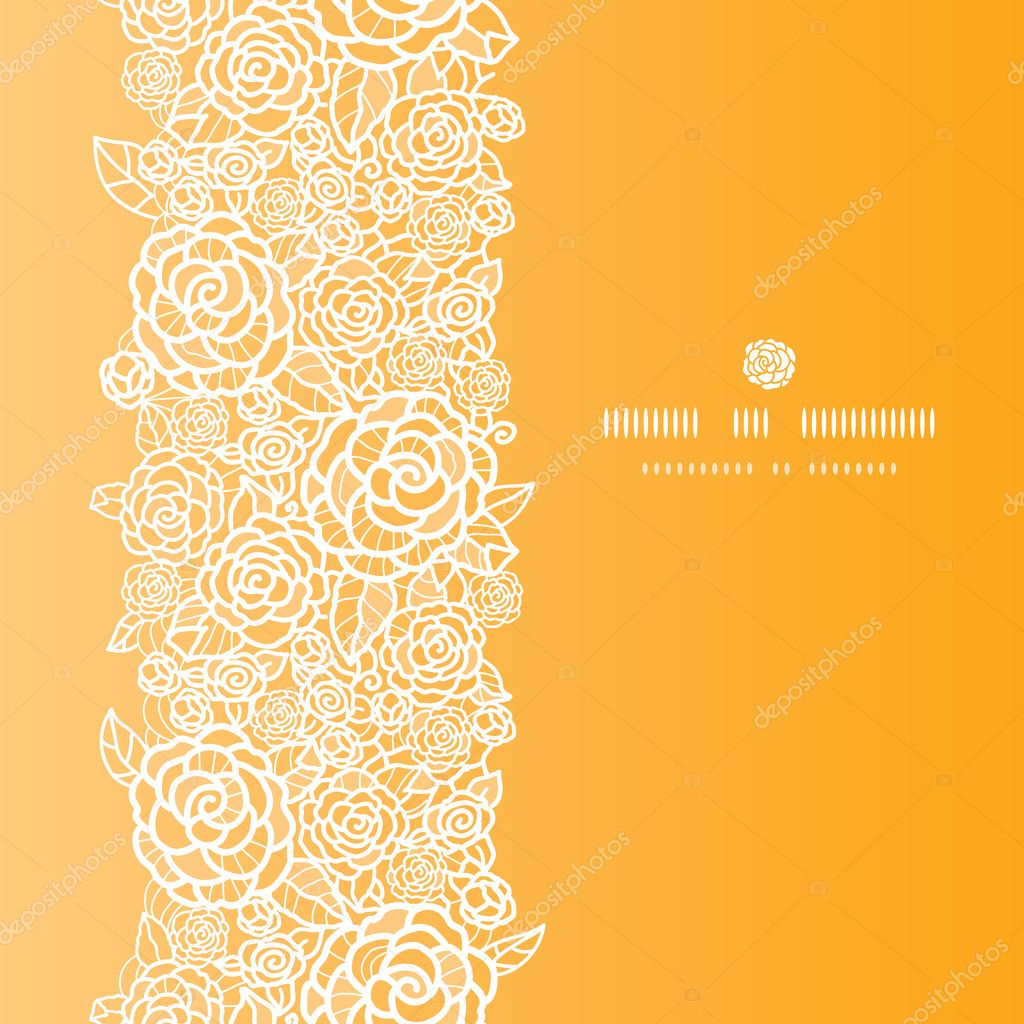 Golden lace roses vertical seamless pattern background Stock Vector by ...