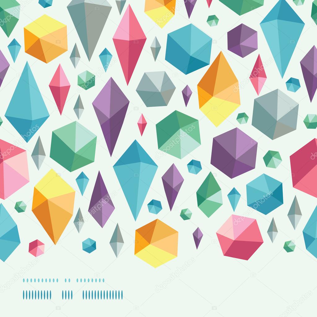 Hanging geometric shapes horizontal border seamless pattern background ...