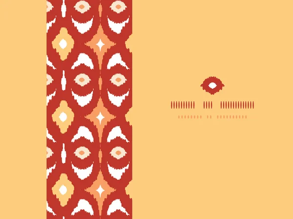 Red and gold ikat geometric vertical torn frame seamless pattern background Stock Vector Image ...
