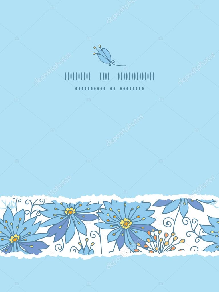 Heavenly flowers vertical torn seamless pattern background Stock Vector ...