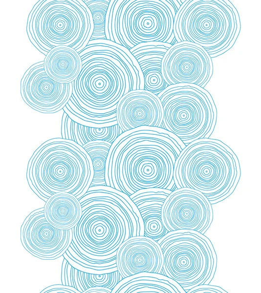 Doodle circle water texture horizontal border seamless pattern ...