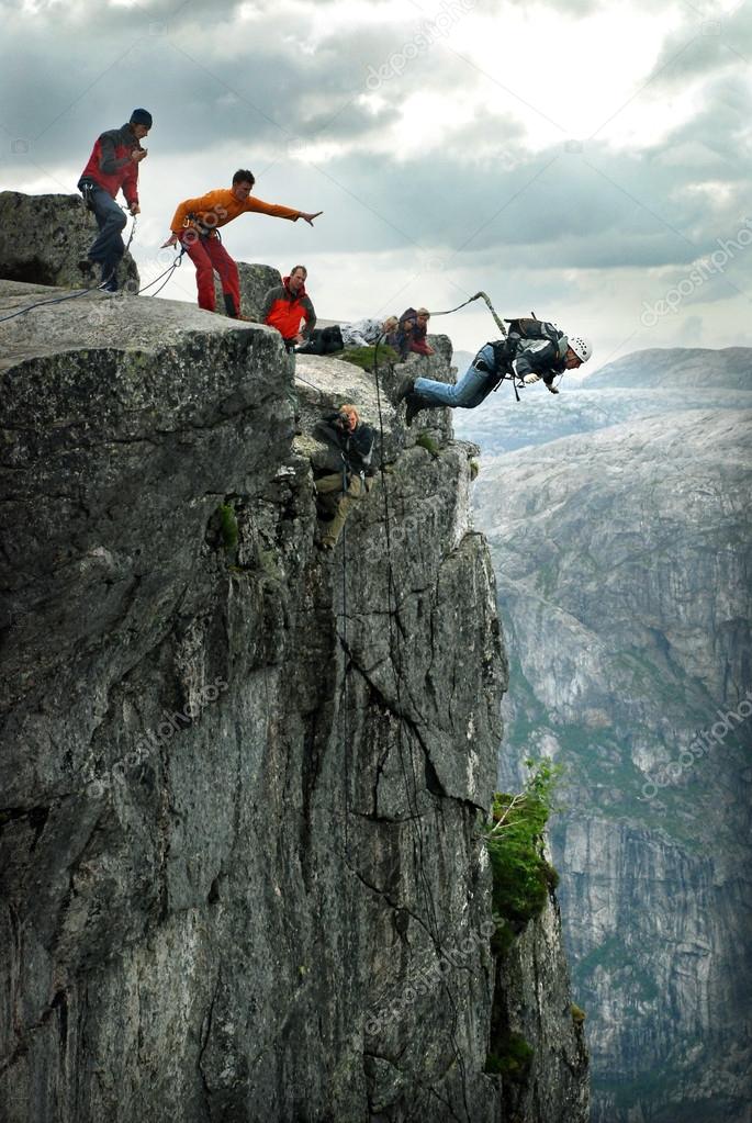 Bungee Jumping Off A Cliff