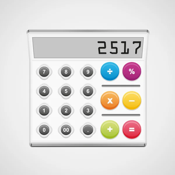 White scientific calculator with solar cell isolated on white. Stock ...