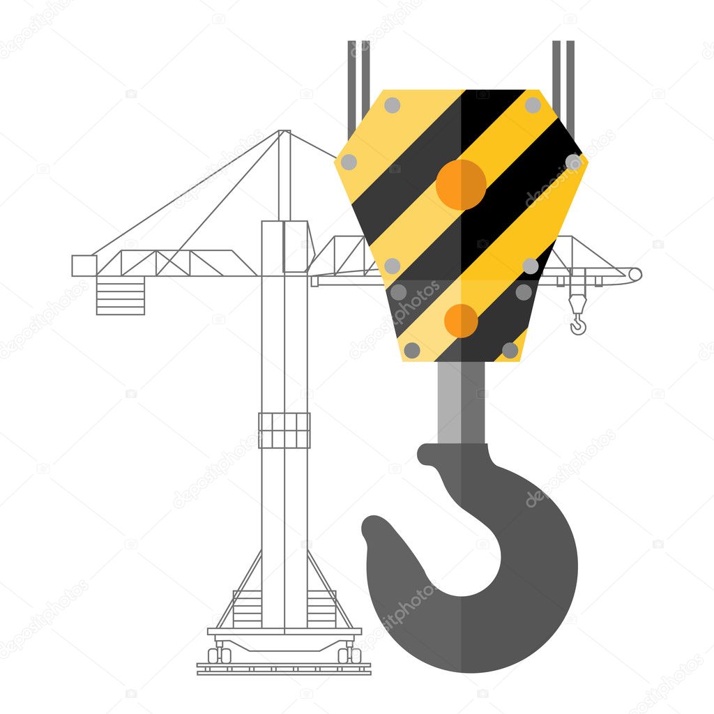 Crane hook icon or sign, vector illustration Stock Vector Image by ...