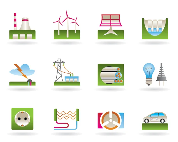 Electricity and power icons Stock Vector Image by ©stoyanh #4989439