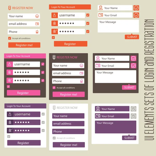 User interface flat design elements Stock Vector Image by ©Sabelskaya ...