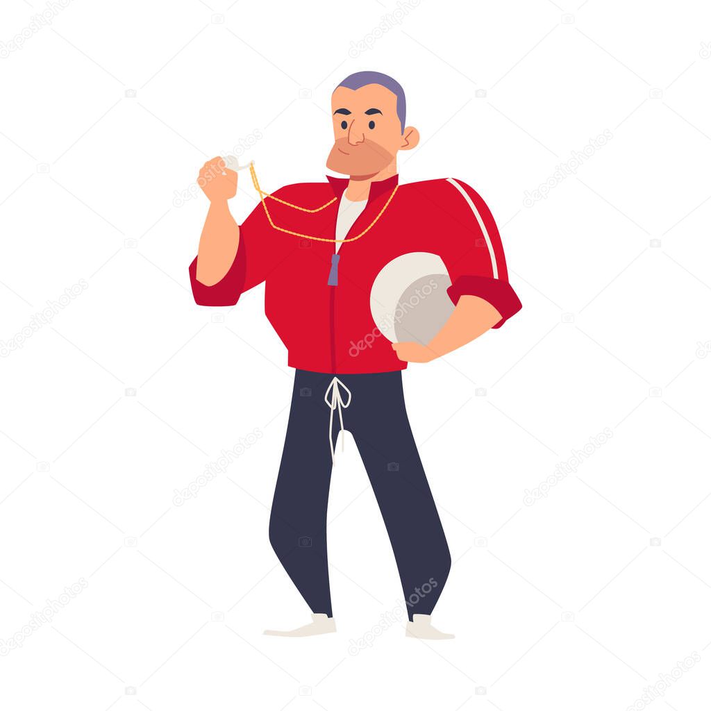 Entrenador deportivo o entrenador de equipo escolar para niños ...