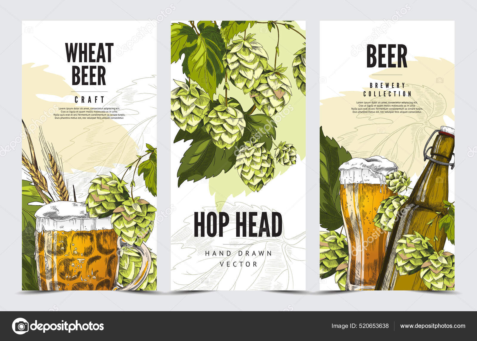 Wheat Barley And Hops Designs