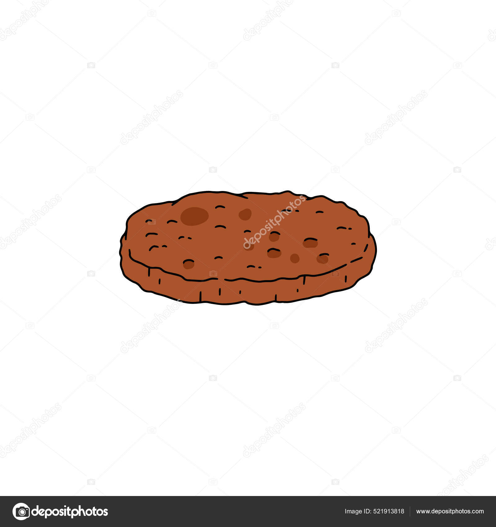 Cartoon Burger Patty