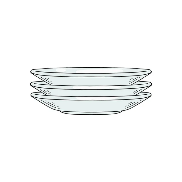 63 Stack of plates Stock Illustrations | Depositphotos