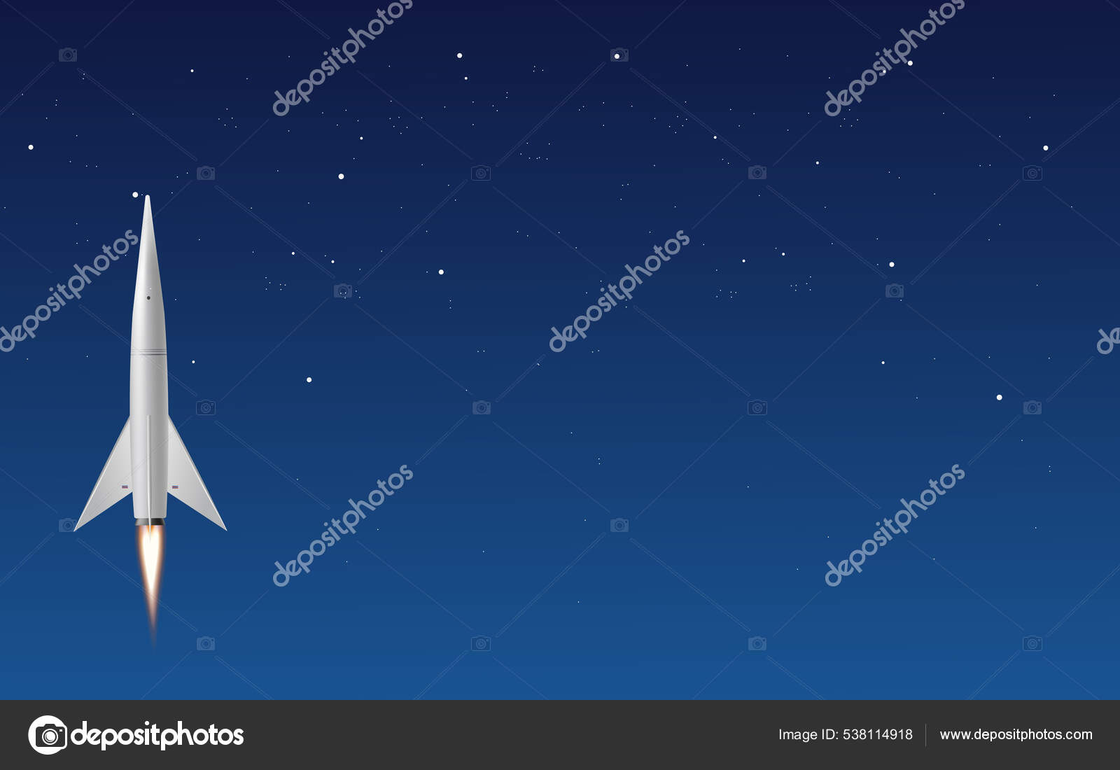 Rocket launch, space tourism horizontal banner. Space shuttle start up ...