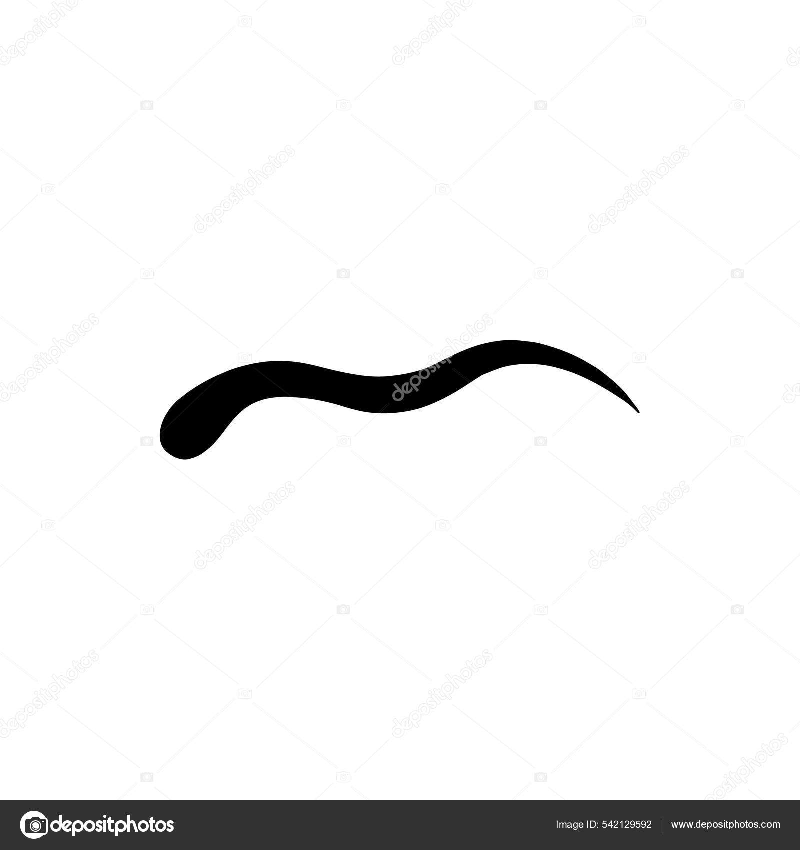 Underline typography swoosh black line handwritten vector illustration ...