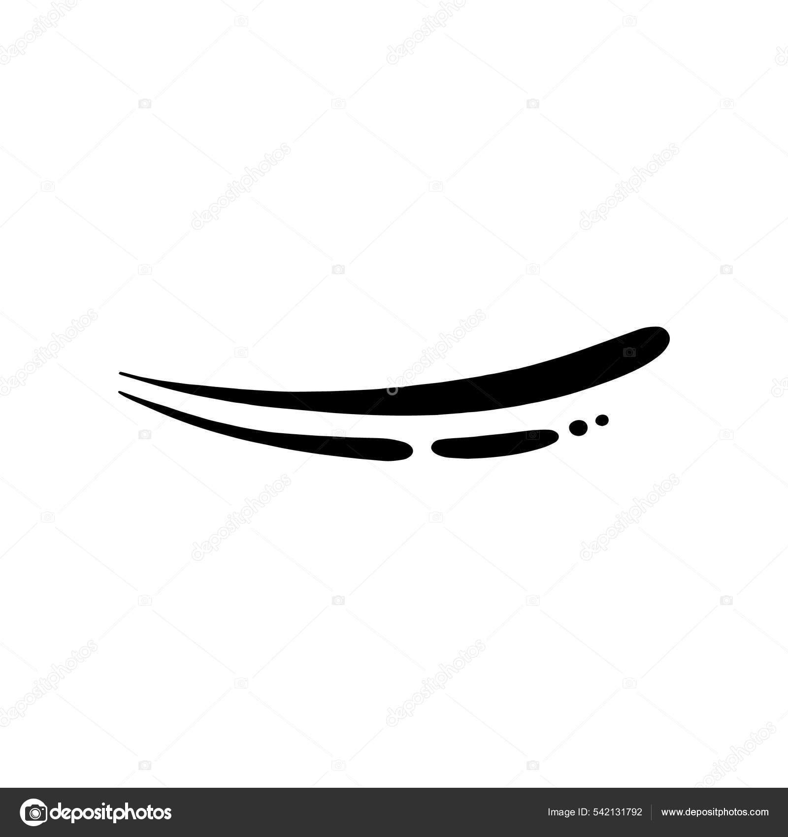 Typography lettering underline stroke or text tail vector illustration ...