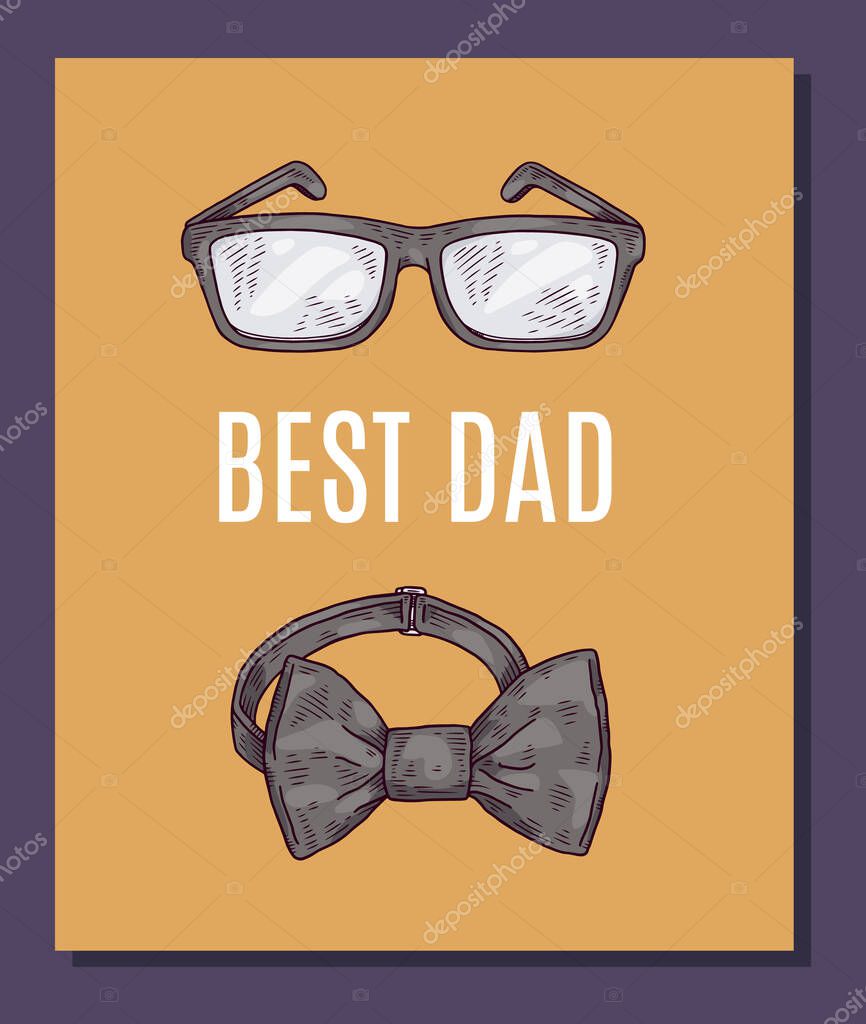Best Dad tarjeta de felicitación o banner para el día de los Padres ...