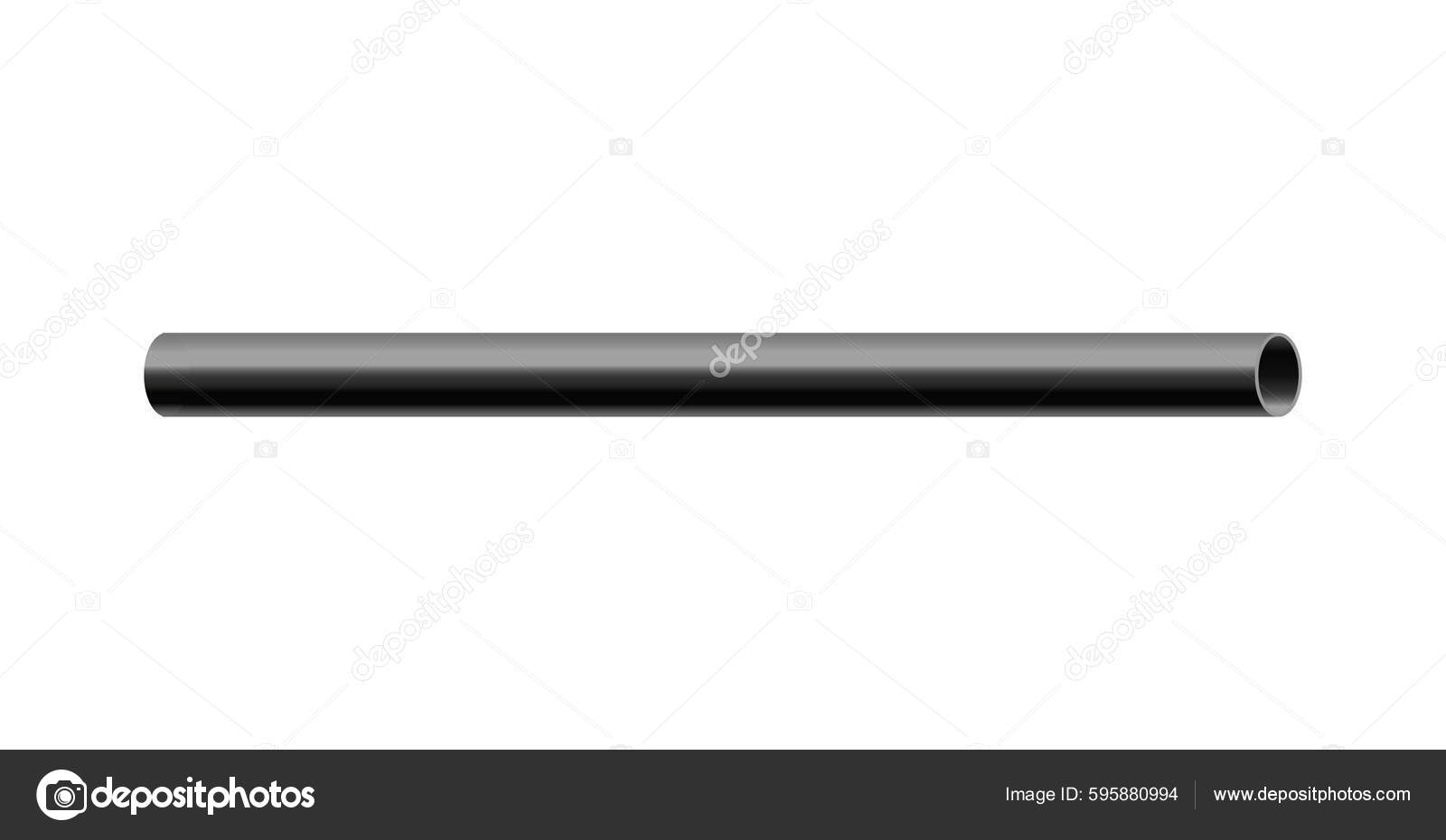 Plastic Black Pipe Tube Template Realistic Vector Illustration Isolated ...