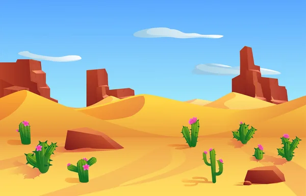Cartoon Background Scene Desert