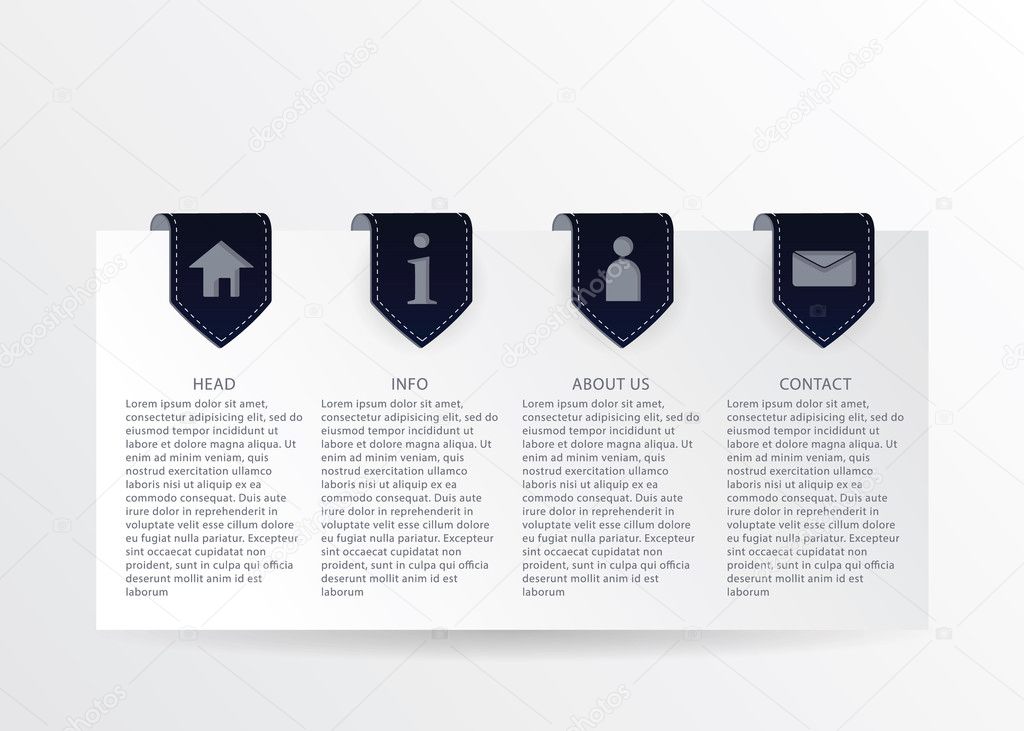 Vector black progress card with gold ribbon marks and simple web Stock ...