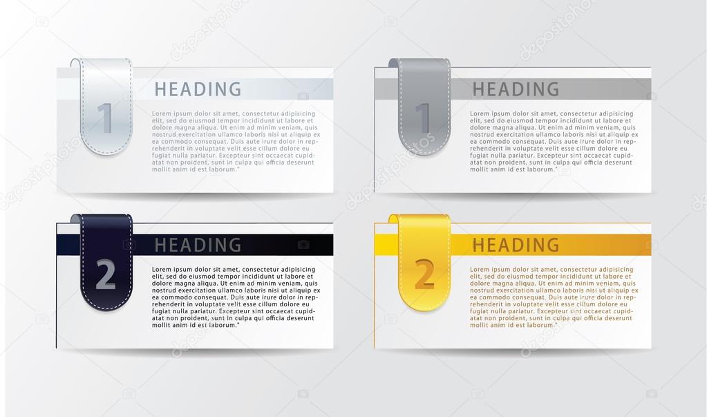 Vector luxury progress cards for your business. Realistic feel. Stock ...