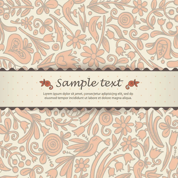 Vector ornate wallpaper with discreet floral ornaments. Stock Vector ...