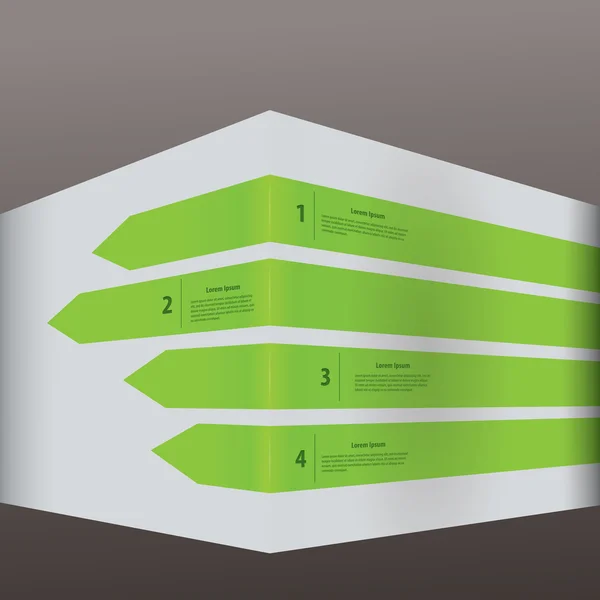 Three design arrows with space for your content. Three steps. Stock ...