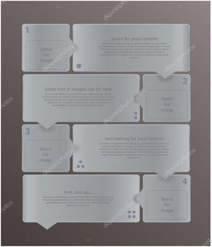 Modern vector template for tutorial. Four steps. Stock Vector Image by ...