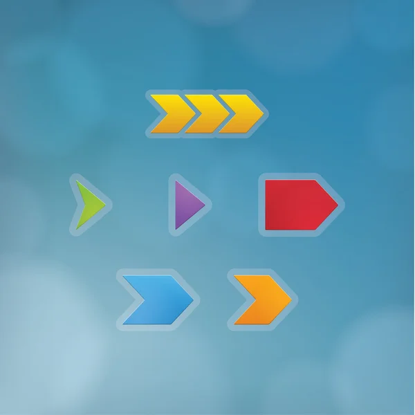 Basic vector arrows. Beveled vector buttons in modern design. Si Stock ...