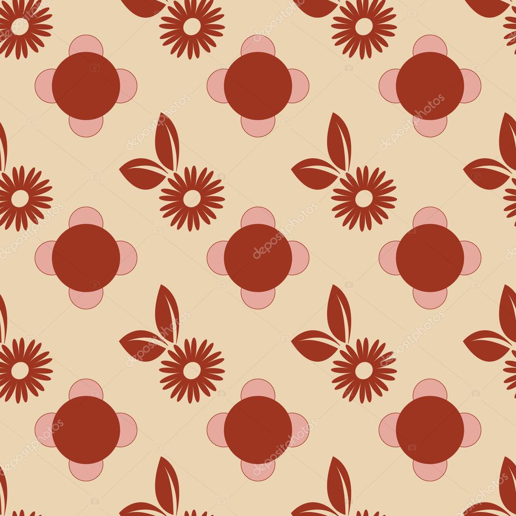 Seamless Flowers and Leaves Pattern Stock Vector Image by ©anamu #18805681