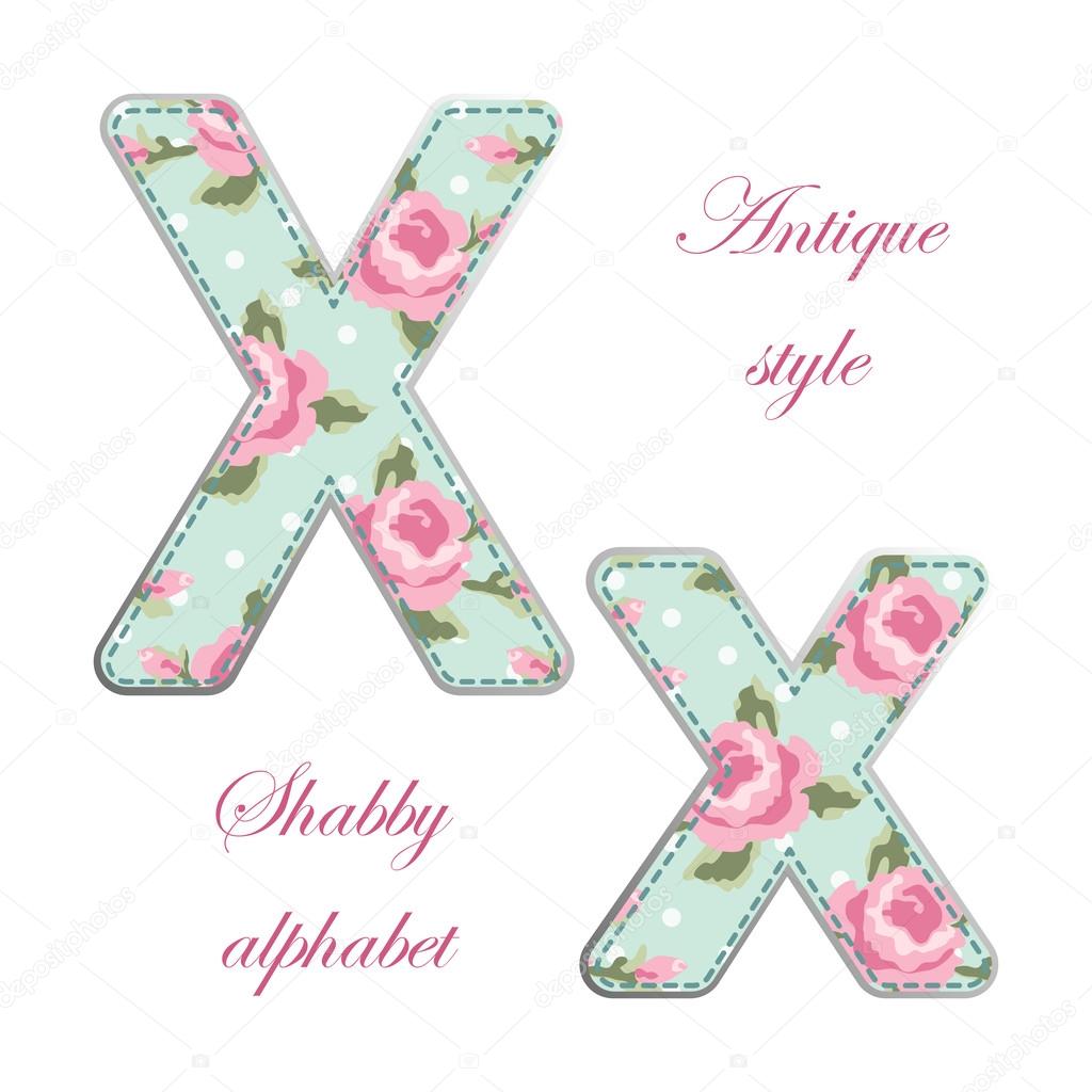 Retro fabric letters Stock Vector by ©IShkrabal 37788243