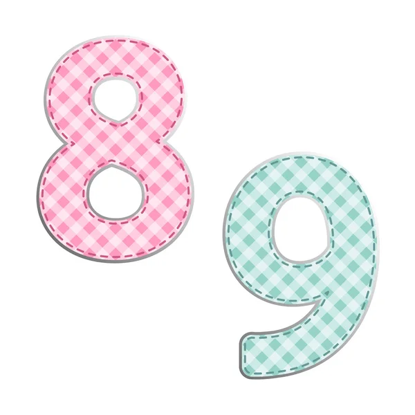 Retro fabric numbers ⬇ Vector Image by © IShkrabal | Vector Stock 37788319