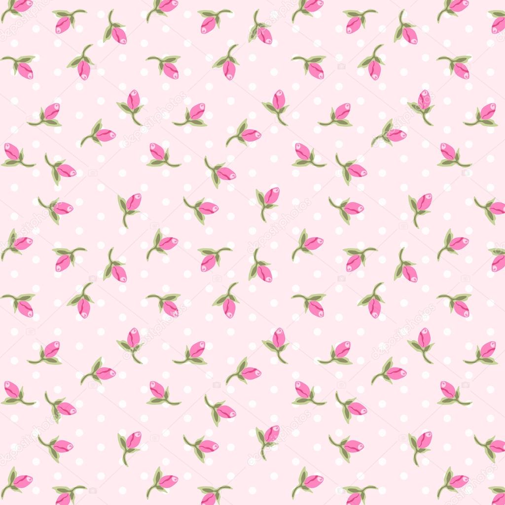 Shabby chic pattern with cute tiny rosebuds — Stock Vector © IShkrabal ...