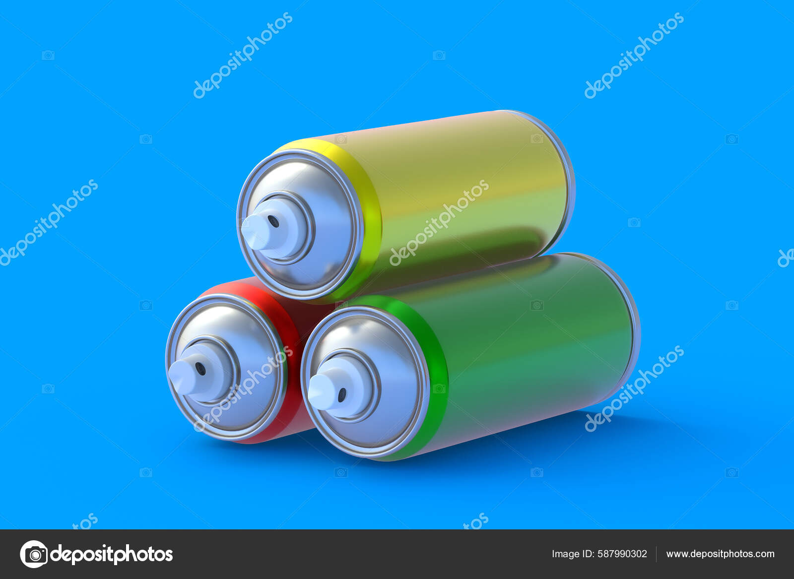 Stack Metallic Cans Spray Paint Hairspray Lacquer Disinfectant Sprayer ...