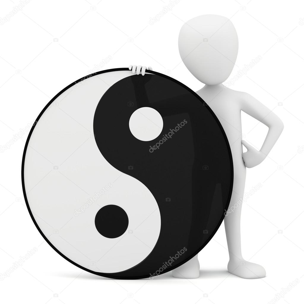3d small person - yin yang. Stock Photo by ©DamirL 20418911