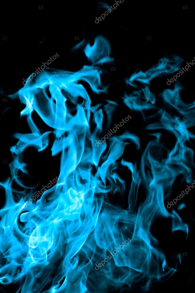 Blue fire on black background Stock Photo by ©NagyDodo 34900079