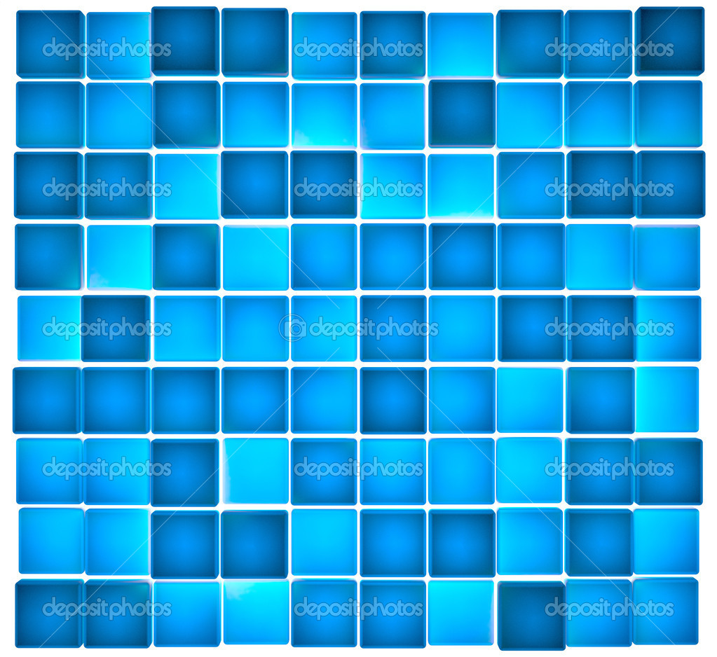 Semi-transparent blue cubes lit from behind — Stock Photo ...