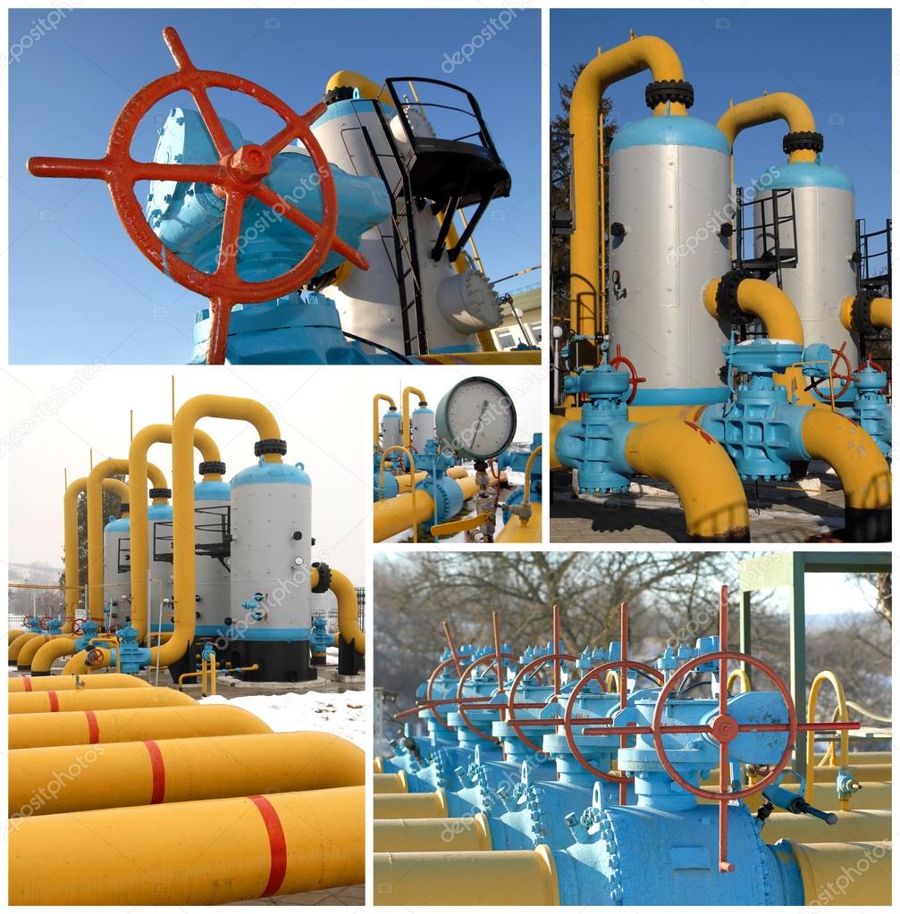 Image set: gas station equipment — Stock Photo © hrabar #20087889