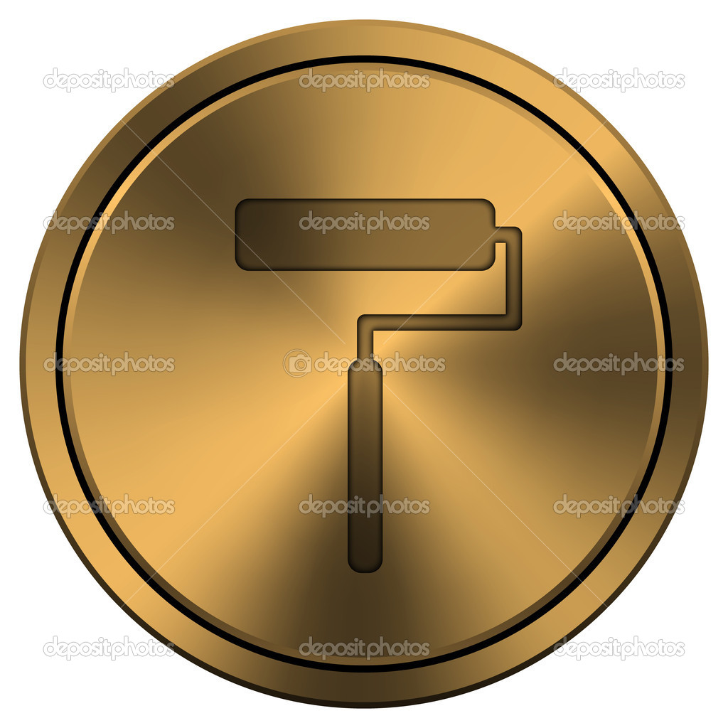Shiny metallic copper-colored icon Stock Photo by ©valentint 30951797
